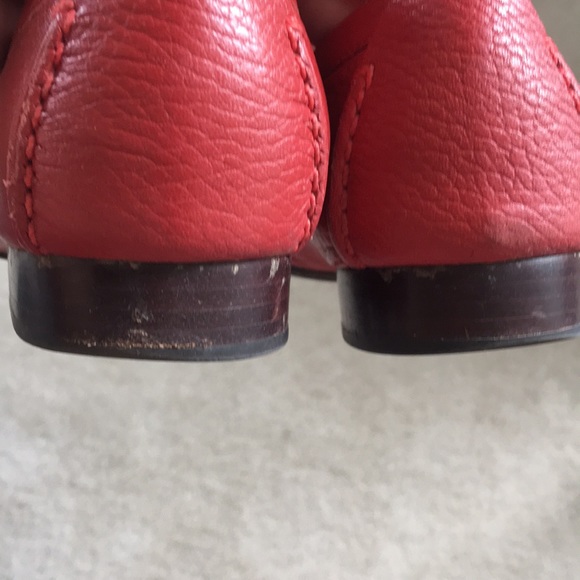 Talbots | Shoes | Talbots Leather Flats Loafer Moccasin Red Shoes ...